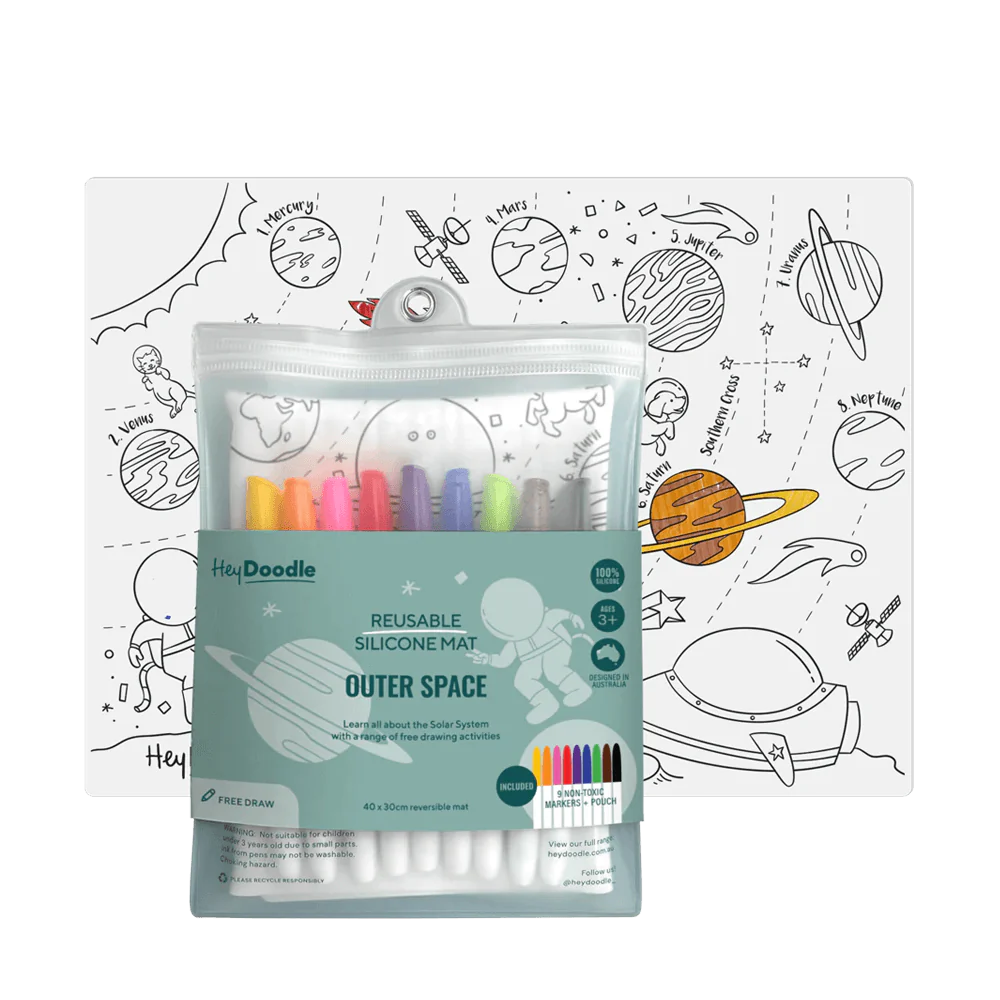 Hey Doodle Large Colouring And Doodle Playmat Outer Space Dapper Mr
